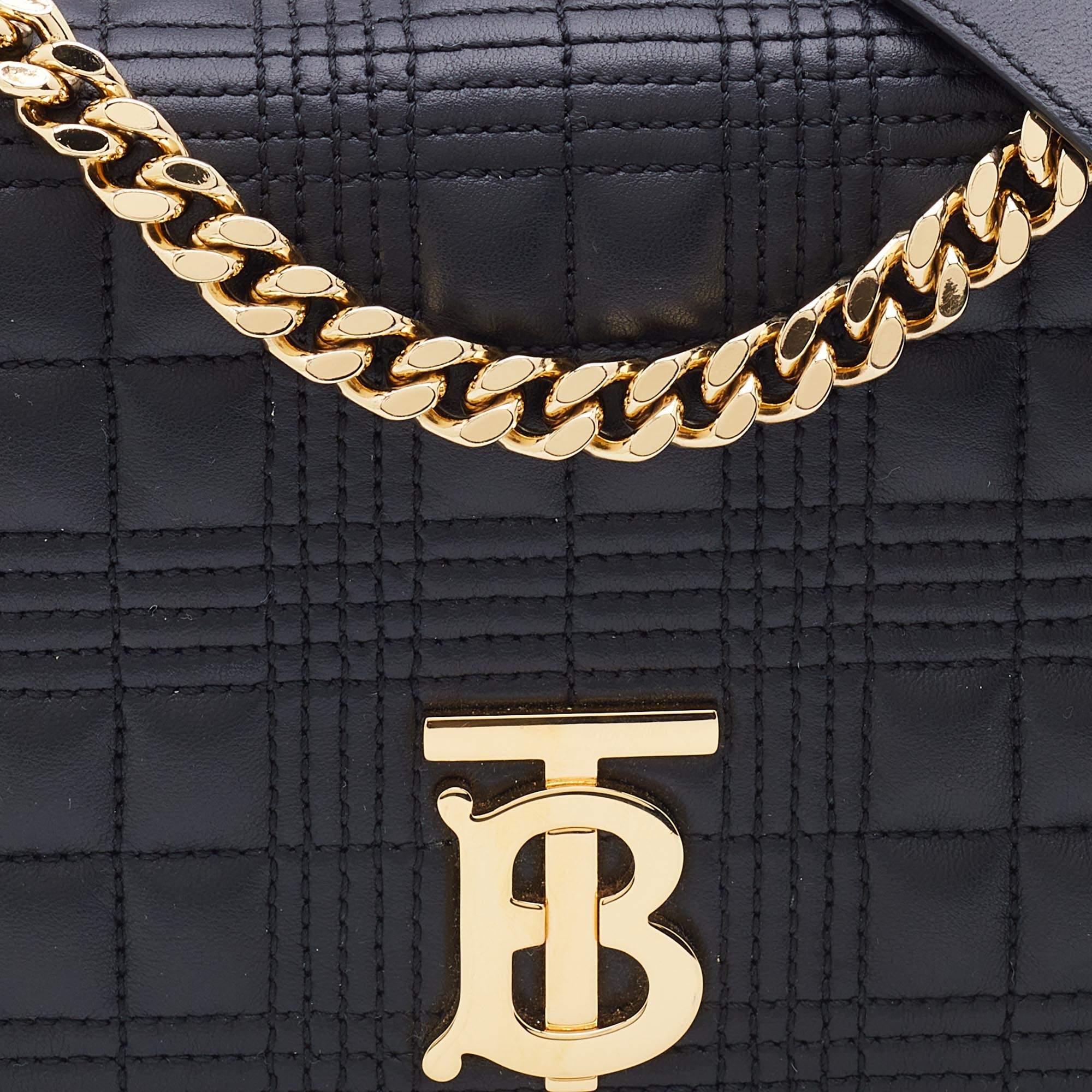 Burberry Black Quilted Leather Small Lola Shoulder Bag at 1stDibs