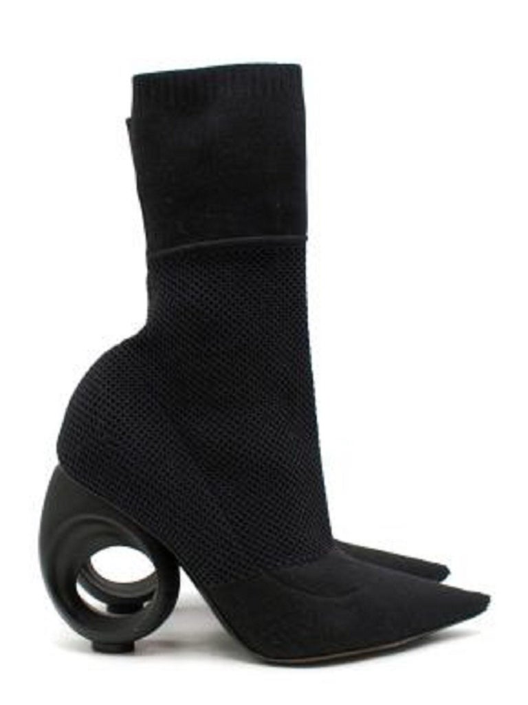 Burberry Black Sock Ankle Boots For Sale at 1stDibs