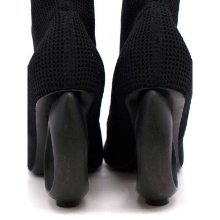 Burberry Black Sock Ankle Boots For Sale at 1stDibs