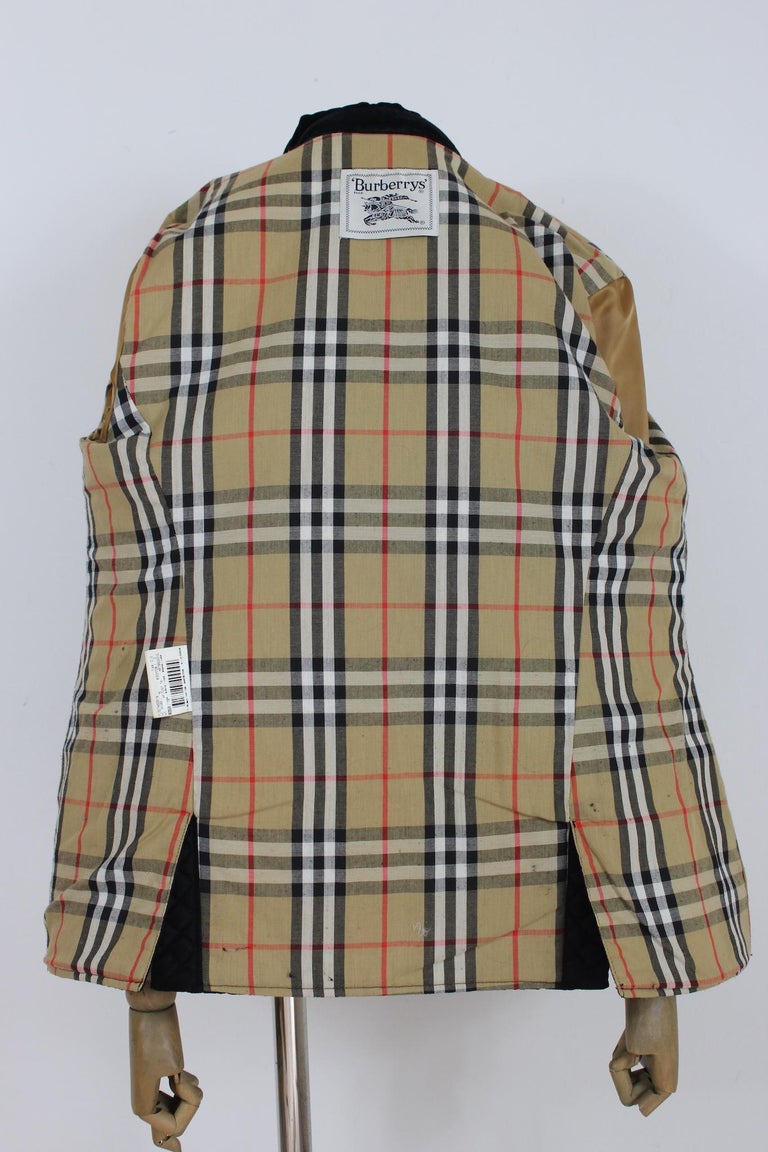 Burberry Black Vintage Quilt Coat '80s For Sale at 1stDibs