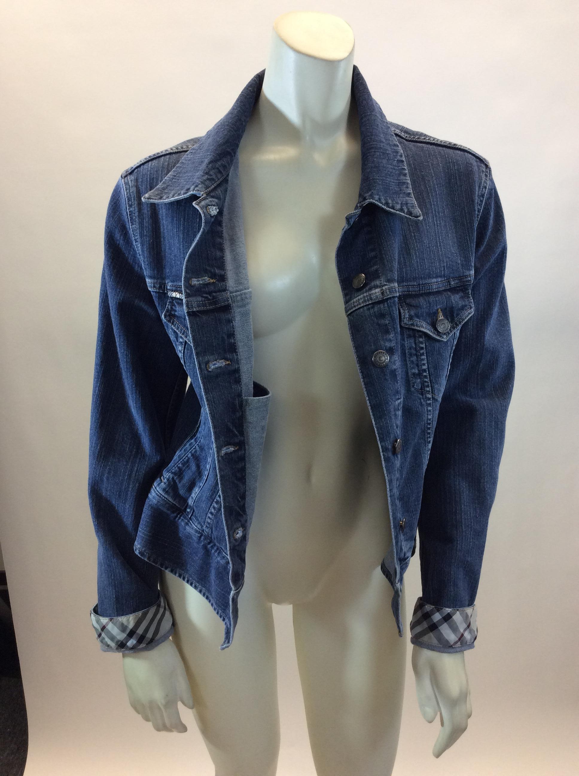 Burberry Blue Denim Jacket at 1stDibs