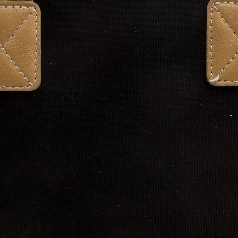 Burberry Blue Label Black Canvas Tote For Sale at 1stDibs