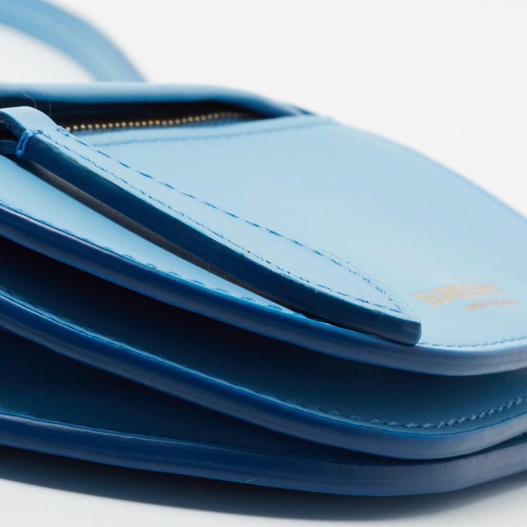 Burberry Blue Leather Micro Olympia Crossbody Bag at 1stDibs