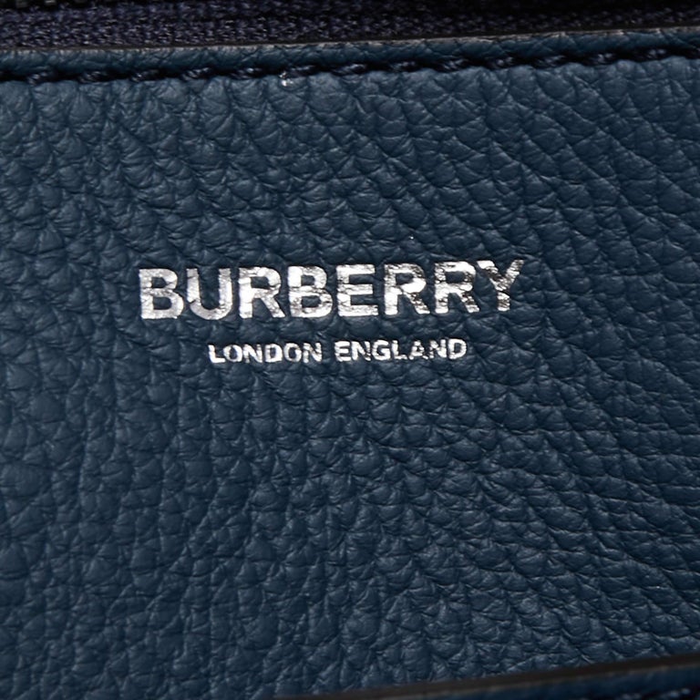 Burberry Blue Leather Pocket Backpack For Sale at 1stDibs