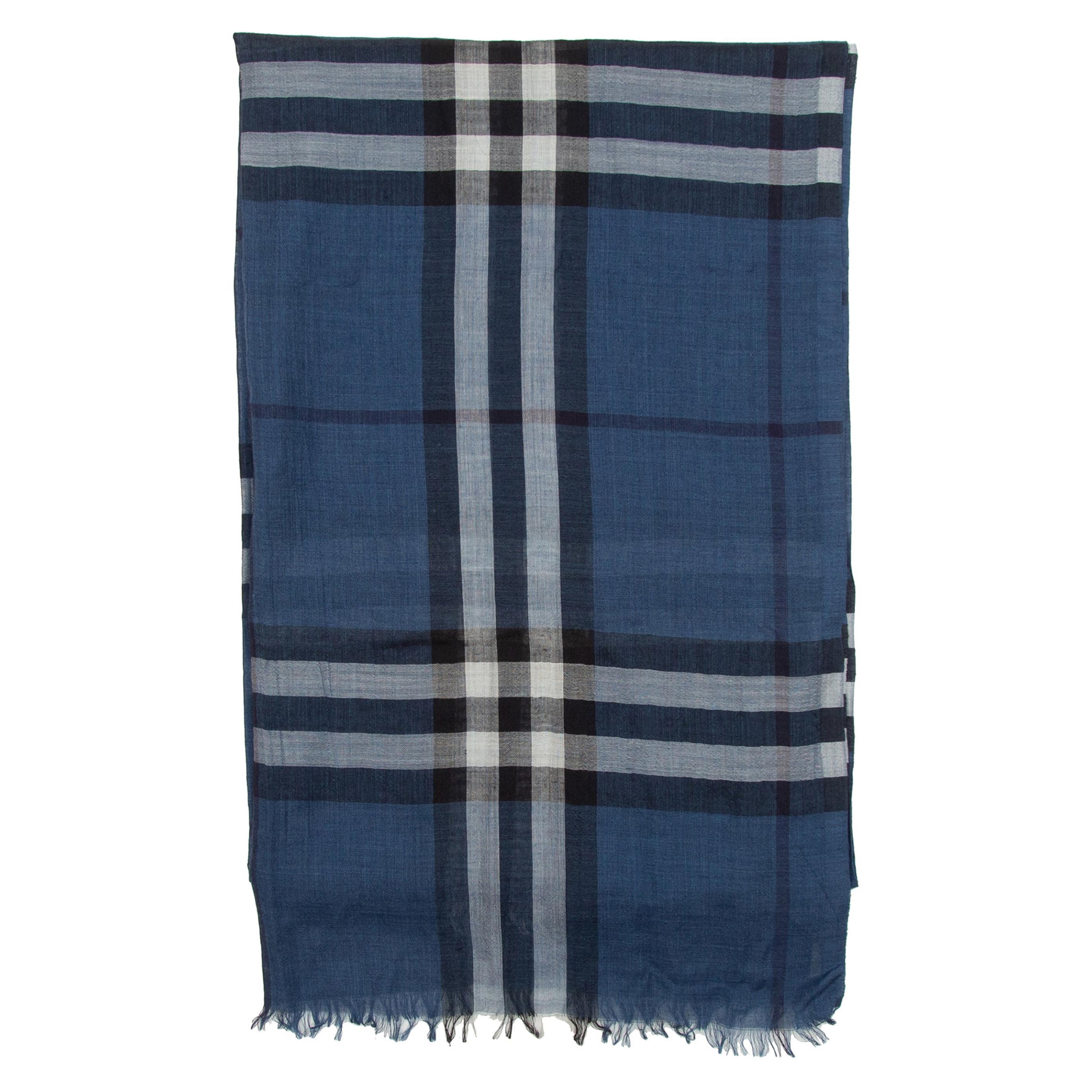 BURBERRY Tan Cashmere Signature Plaid Scarf at 1stDibs