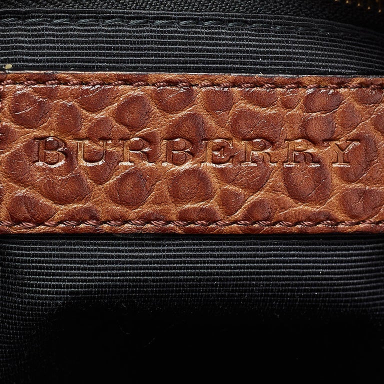 Burberry Brown Grain Leather Small Ledbury Hobo For Sale at 1stDibs