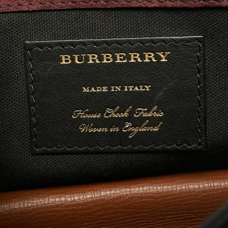 Burberry Brown House Check Canvas and Leather Macken Crossbody Bag at 1stDibs
