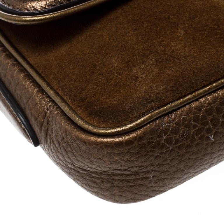 Burberry Brown Leather and Suede Mini Berkeley Crossbody Bag at 1stDibs