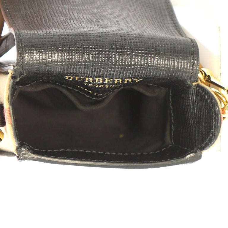 Burberry Buckle Belt Bag House Check and Leather Vertical at 1stDibs ...