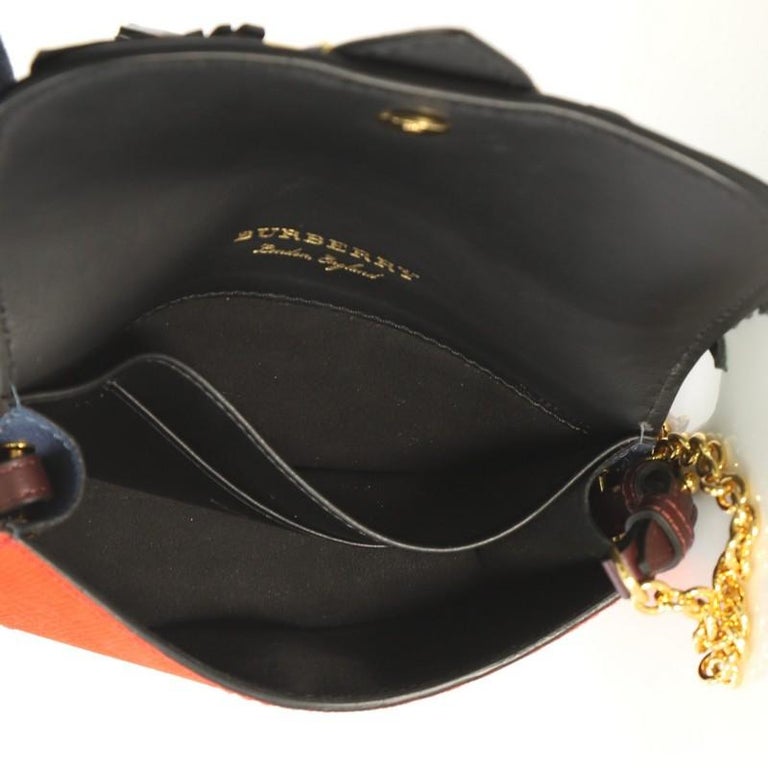 Burberry Buckle Chain Wallet Leather with Snakeskin and Applique Mini ...