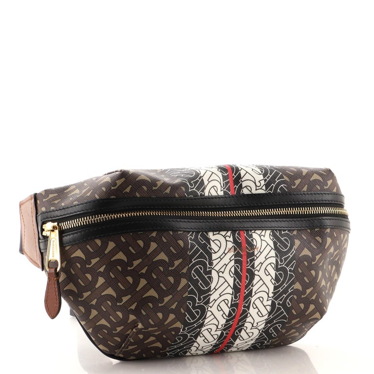 Burberry Bum Bag Monogram E-Canvas Medium For Sale at 1stDibs