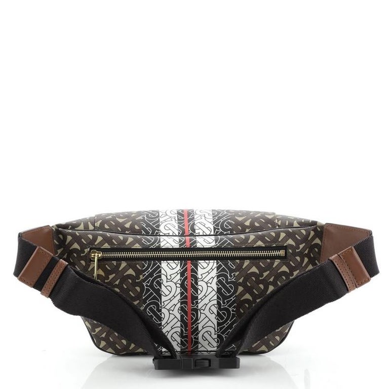 Burberry Bum Bag Monogram Stripe E-Canvas Medium at 1stDibs