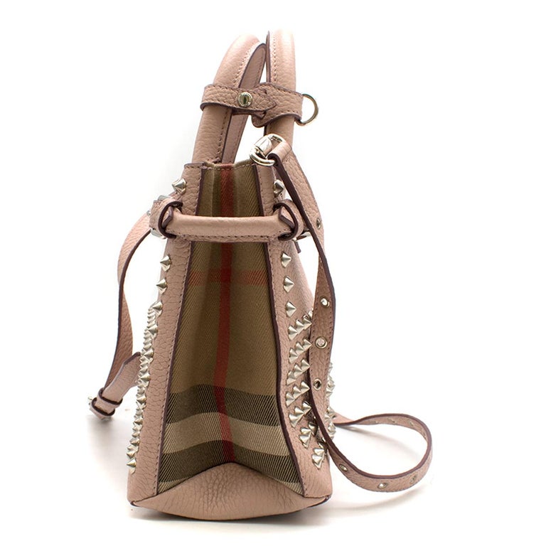 Burberry Calfskin Studded Small Banner Bag at 1stDibs | burberry banner bag