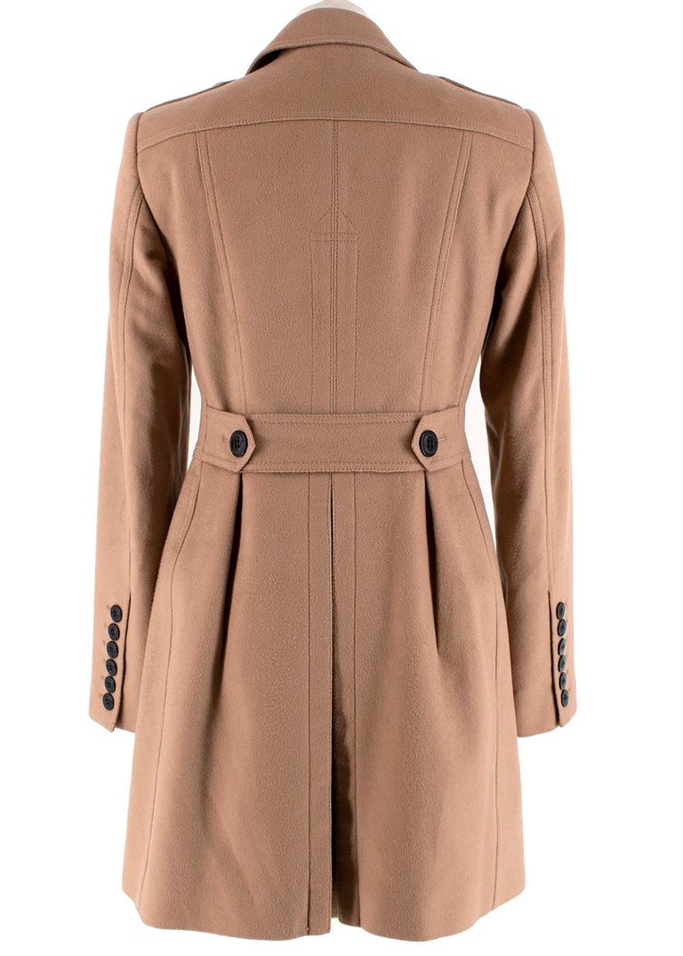 Burberry Camel Cashmere Blend Coat - Size XS For Sale at 1stDibs