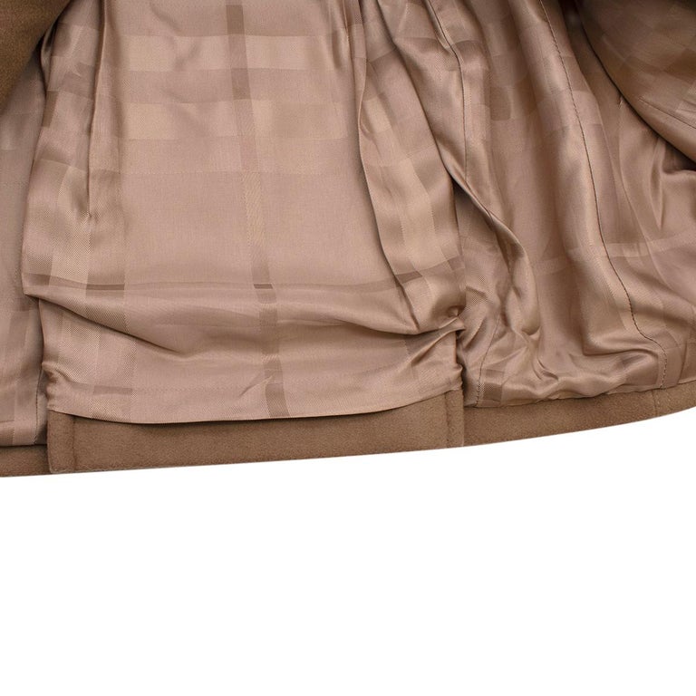 Burberry Camel Cashmere Blend Coat - Size XS For Sale at 1stDibs