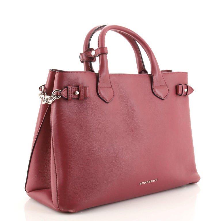 Burberry Chain Banner Tote Leather Medium at 1stDibs