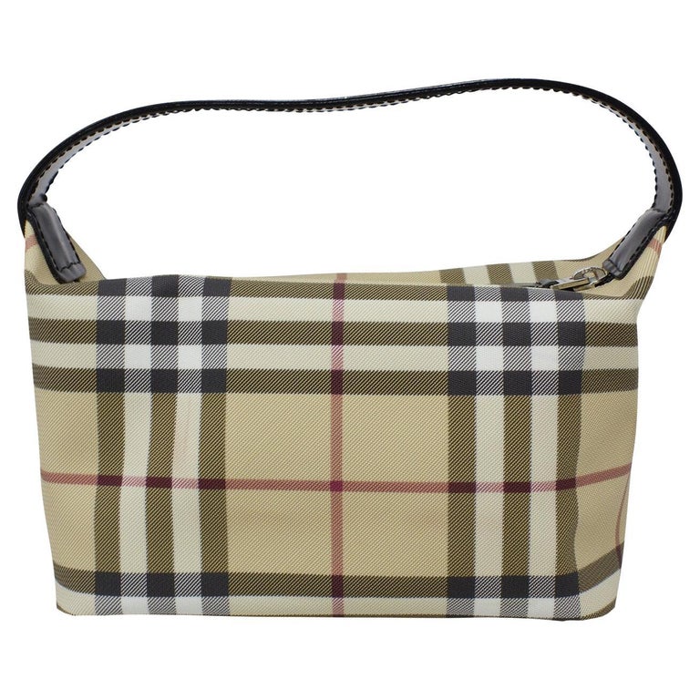 Burberry Check Plaid Top Handle Bag For Sale at 1stDibs