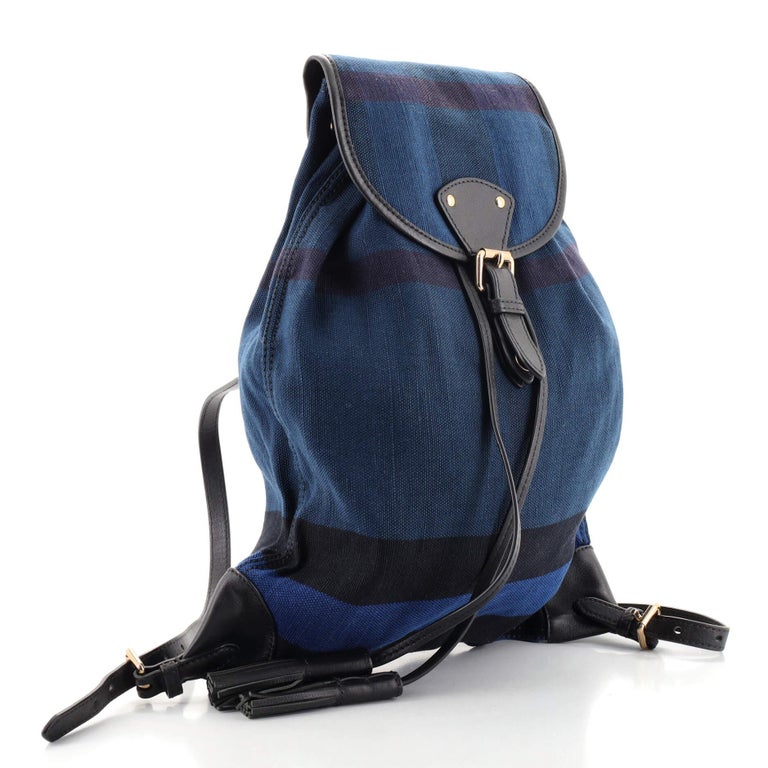 Burberry Chiltern Backpack House Check Canvas Medium For Sale at ...