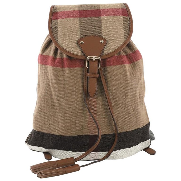 Burberry Chiltern Backpack House Check Canvas Medium at 1stDibs