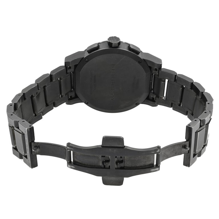 Burberry Chronograph BU9354 Gray Dial Ion Plated Steel Quartz Men's ...