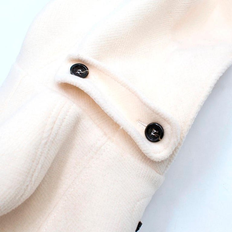 Burberry Cream Wool Hooded Cape Coat US 0-2 at 1stDibs | burberry cape ...