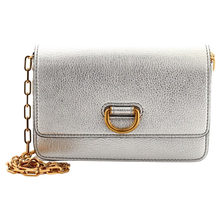 Burberry D-Ring Chain Wallet Leather For Sale at 1stDibs