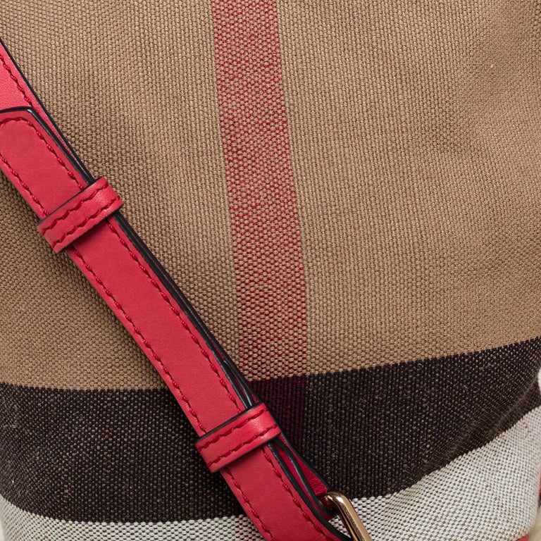 Burberry Exploded Check Canvas and Leather Mini Ashby Tassel Crossbody ...