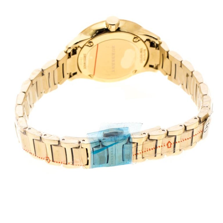Burberry Gold Plated Stainless Steel Classic BU10109 Women's Wristwatch ...