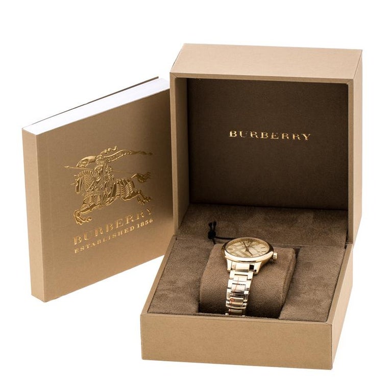 Burberry Gold Plated Stainless Steel Classic BU10109 Women's Wristwatch ...
