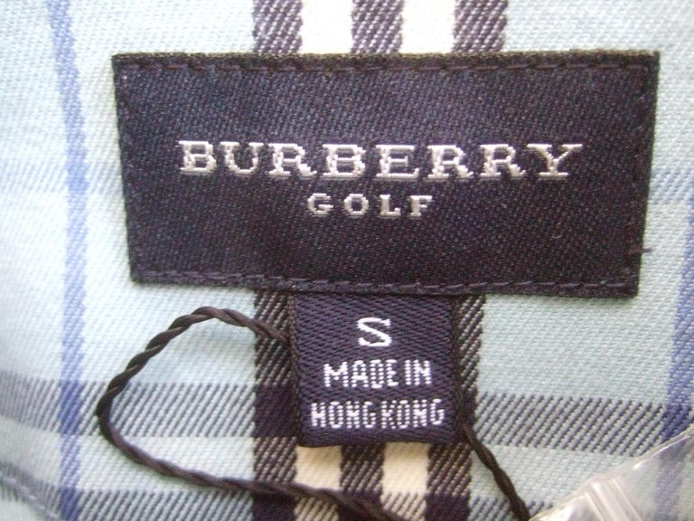 Burberry Golf Blue Nova Plaid Zippered Women's Cotton Sports Jacket ...