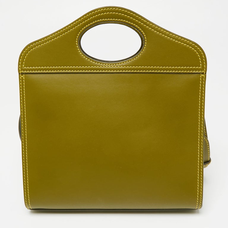 Burberry Green Leather Mini Pocket Bag at 1stDibs