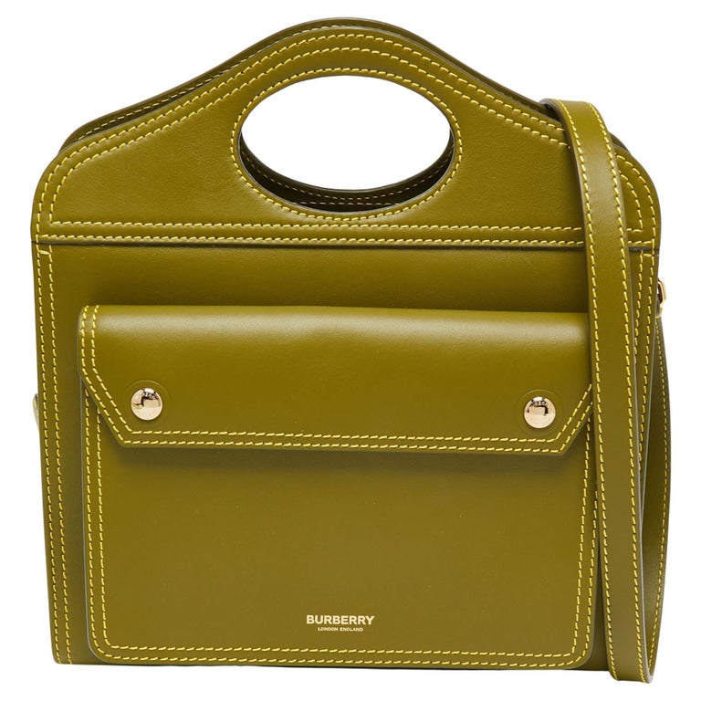 Burberry Green Leather Mini Pocket Bag at 1stDibs