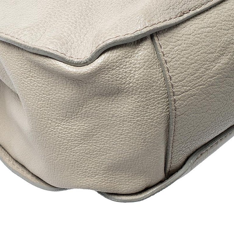 Burberry Grey Leather Lambeth Hobo For Sale at 1stDibs