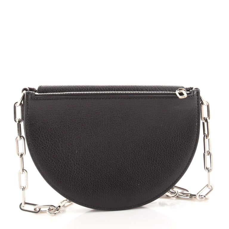 Burberry Half Moon Chain Bag Leather Small For Sale at 1stDibs