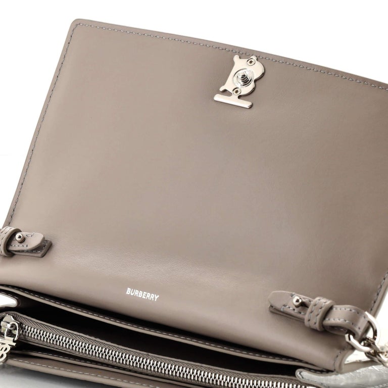 Burberry Hannah Wallet on Chain Crocodile Embossed Leather at 1stDibs
