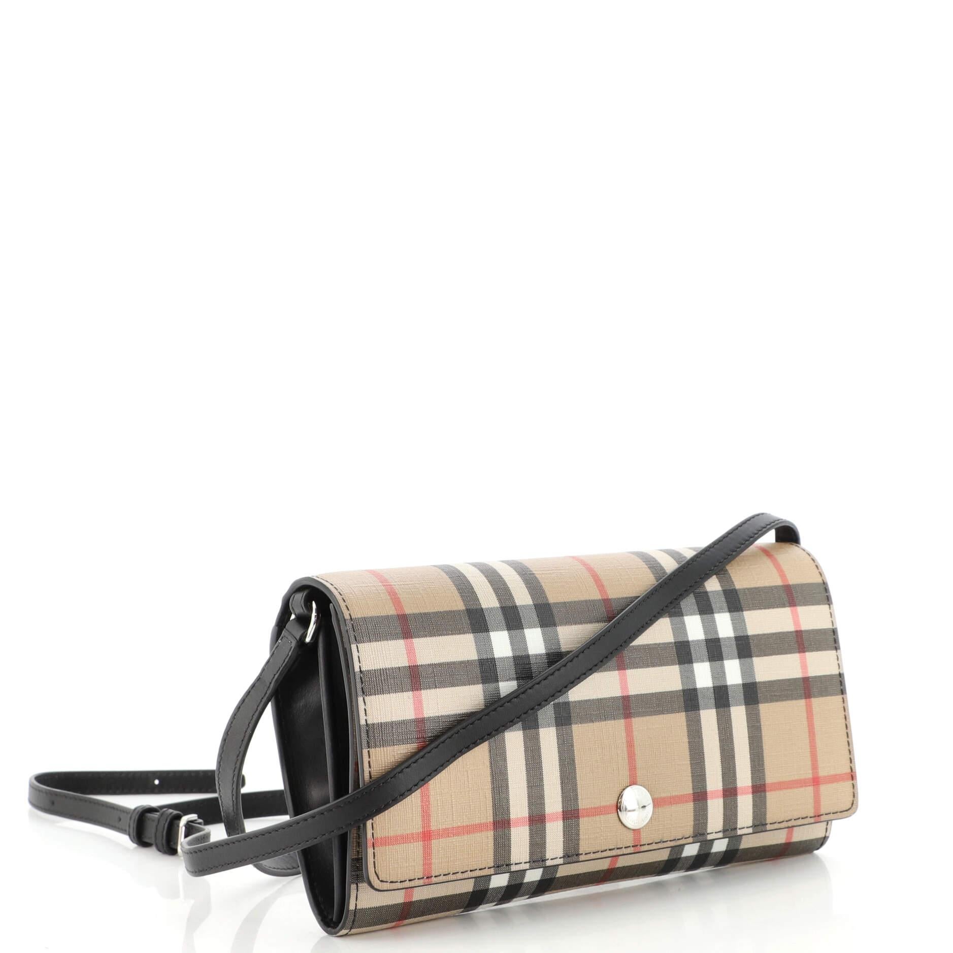 Burberry Hannah Wallet on Strap Vintage Check Canvas at 1stDibs ...