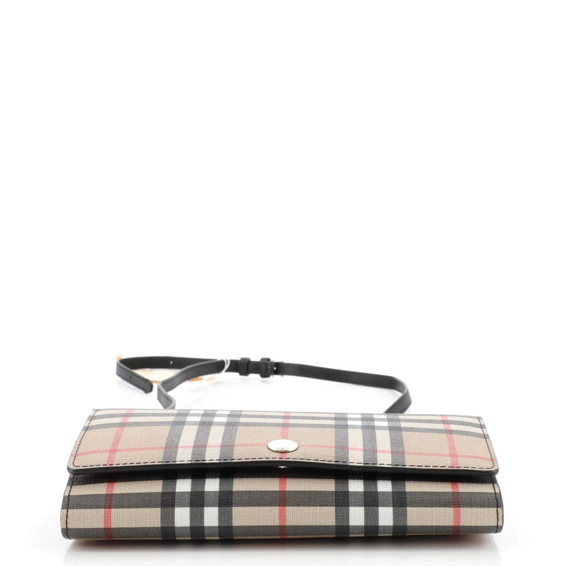 Burberry Hannah Wallet on Strap Vintage Check Canvas at 1stDibs ...