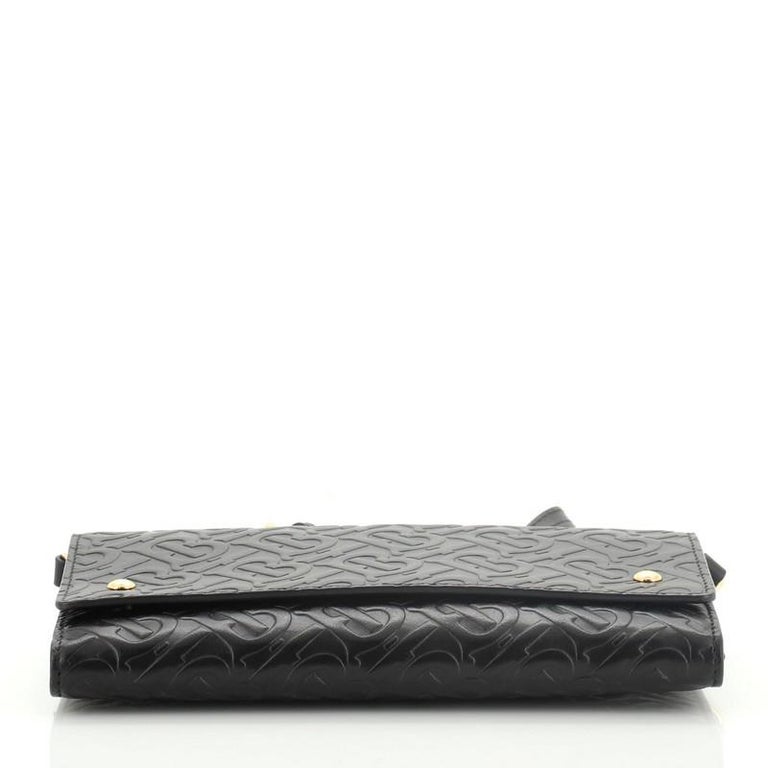 Burberry Hazelmere Wallet on Strap Monogram Embossed Leather at 1stDibs ...