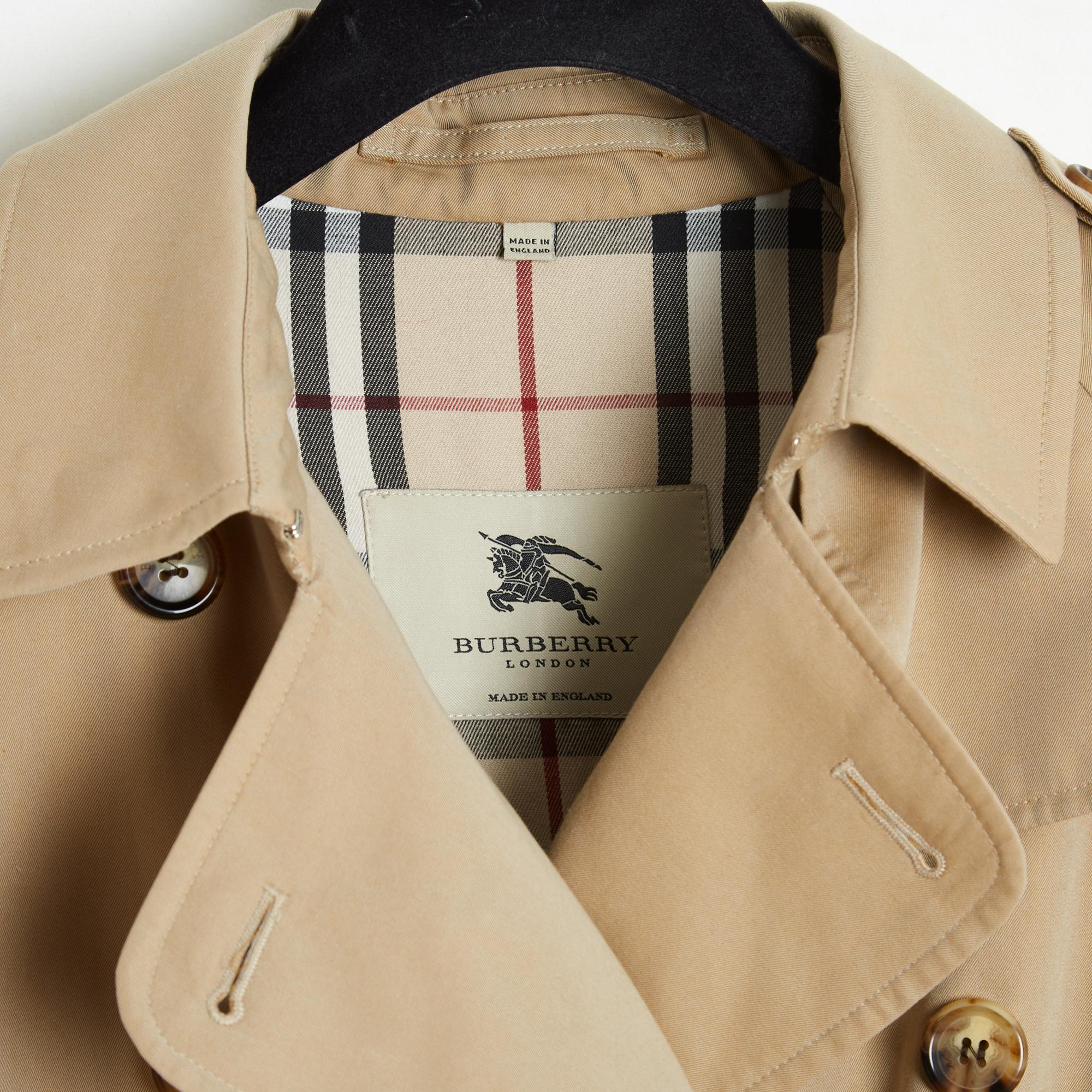 Burberry Imper Kensington FR36 Beige Gabardine Heritage Trench Coat UK8 ...