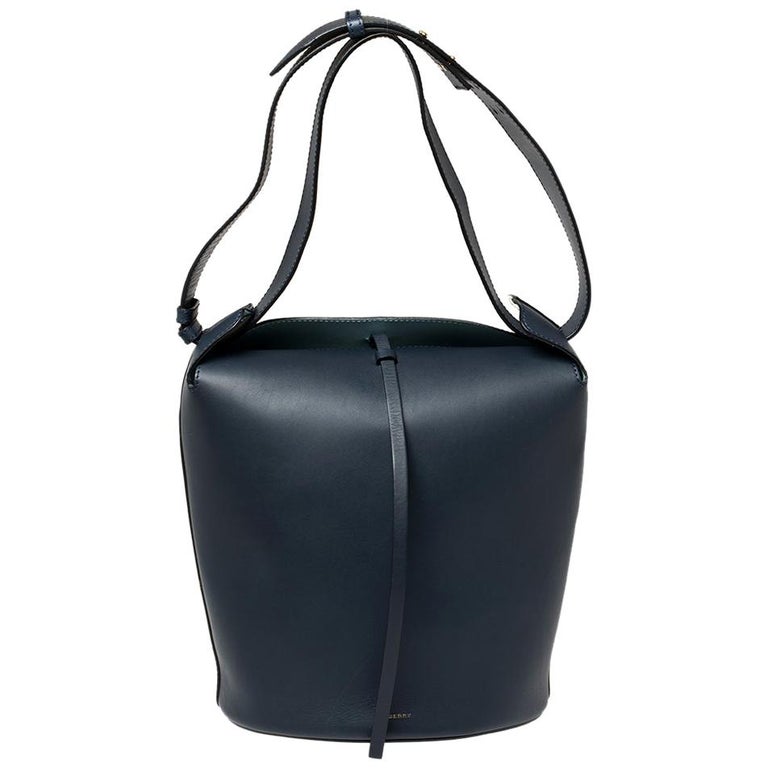 Burberry Indigo Leather Large Bucket Bag at 1stDibs