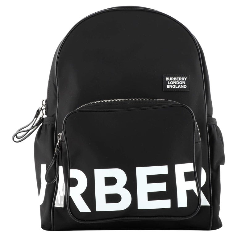 Burberry Kid's Marco Logo Backpack Printed Nylon For Sale at 1stDibs