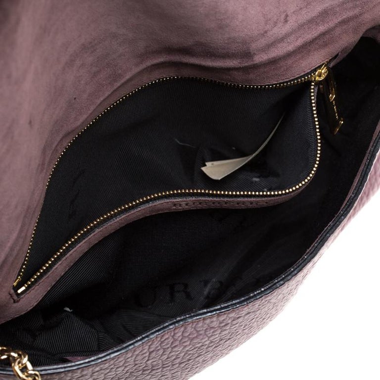 Burberry Lavender Pebbled Leather Madison Shoulder Bag at 1stDibs