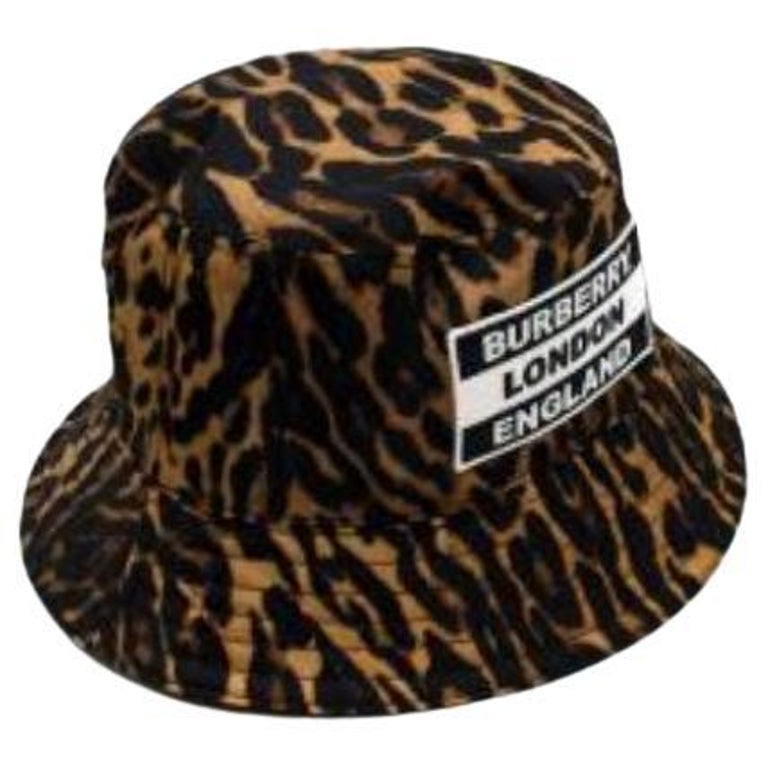 Burberry Leopard Print Bucket Hat For Sale at 1stDibs