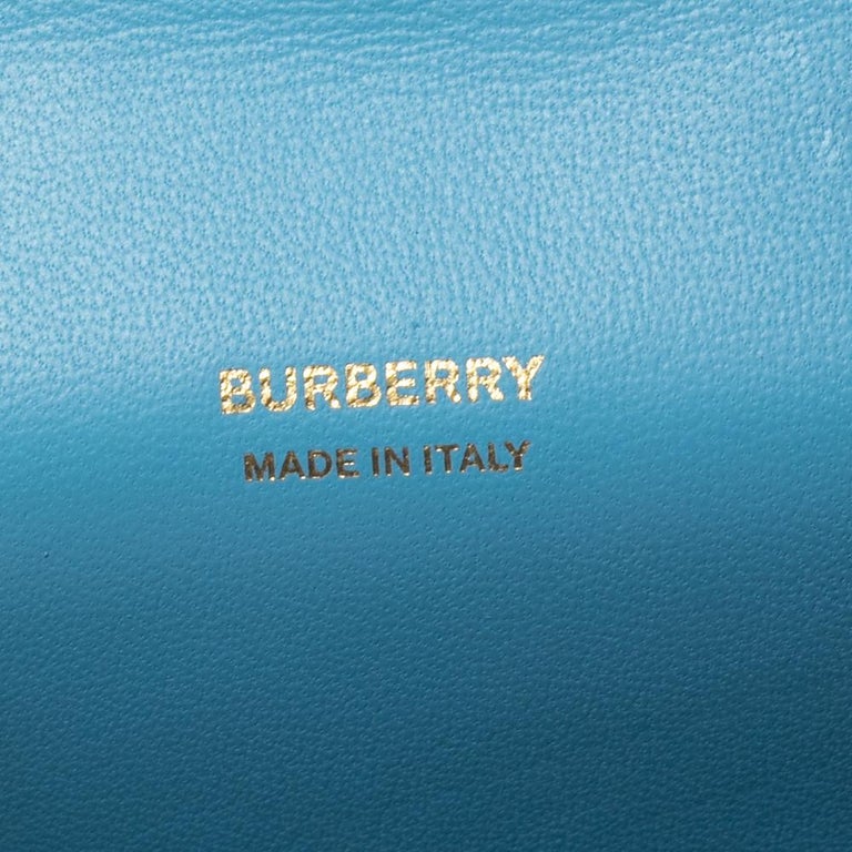 Burberry Light Blue Leather Micro Olympia Bag at 1stDibs