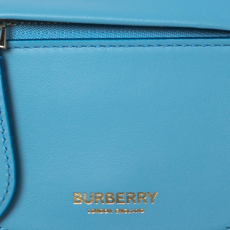 Burberry Light Blue Leather Micro Olympia Bag at 1stDibs