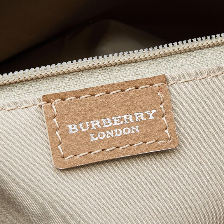 Burberry Light Pink/Beige Nova Check Coated Canvas And Leather Tote at ...