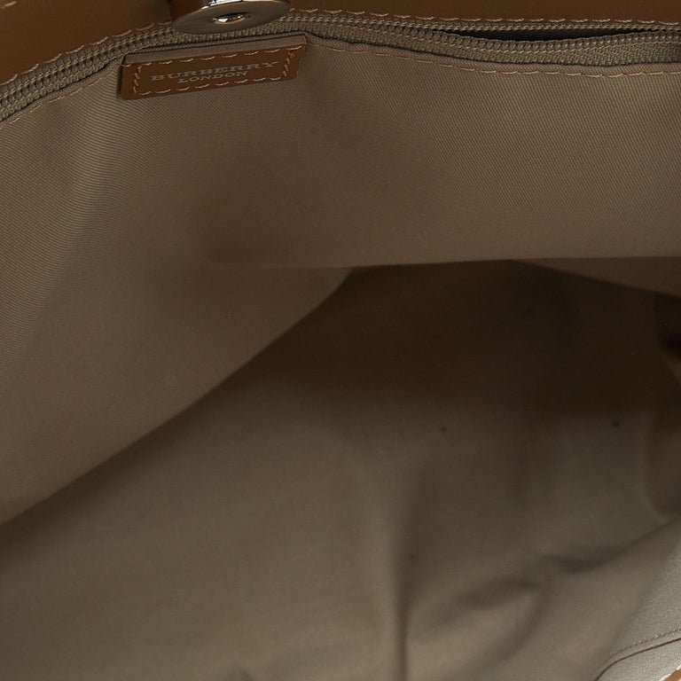 Burberry Light Pink/Beige Nova Check Coated Canvas And Leather Tote at ...