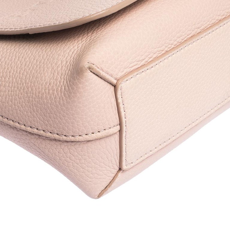 Burberry Light Pink Leather Small Burleigh Shoulder Bag at 1stDibs