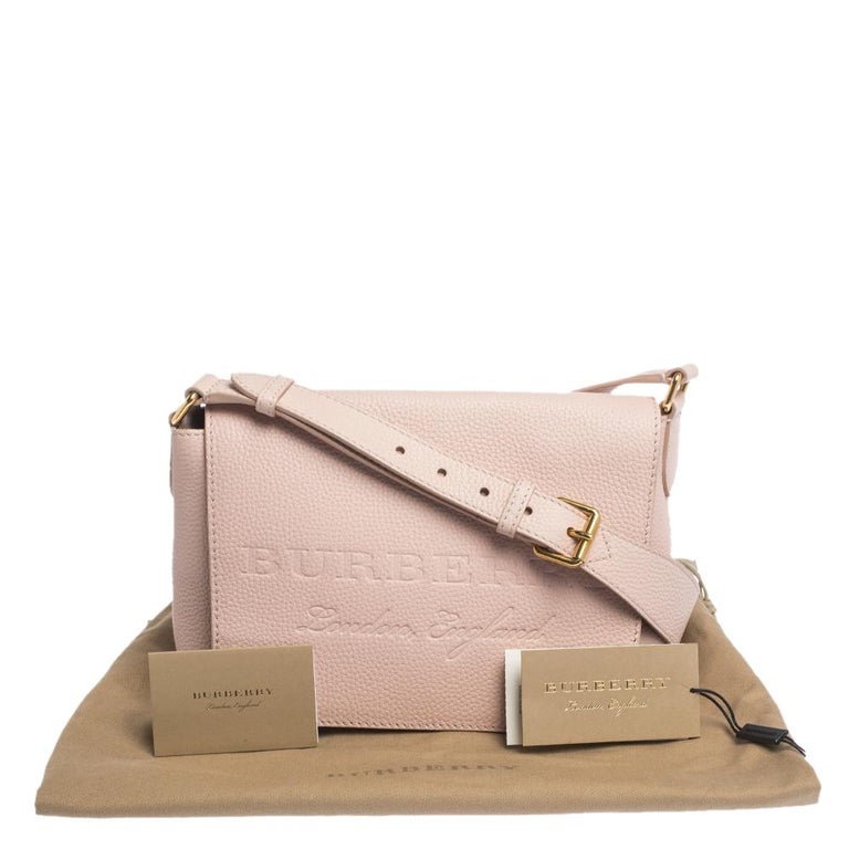 Burberry Light Pink Leather Small Burleigh Shoulder Bag at 1stDibs