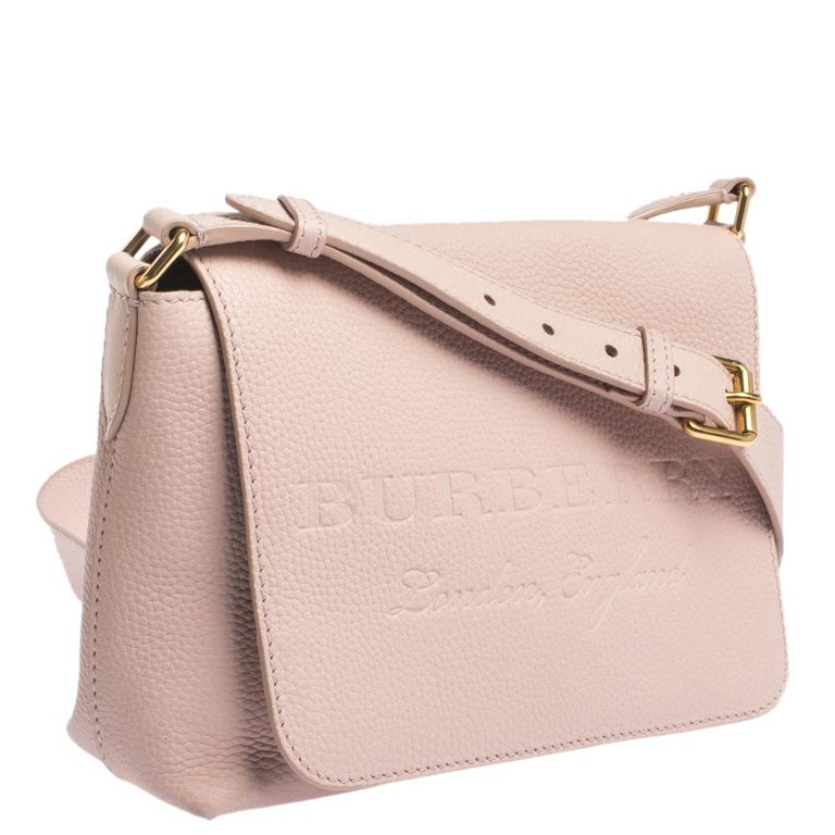 Burberry Light Pink Leather Small Burleigh Shoulder Bag at 1stDibs